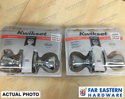 KWIKSET Entrance Doorknob KW 400 Twist Lock Lockset Door Knob Set ...