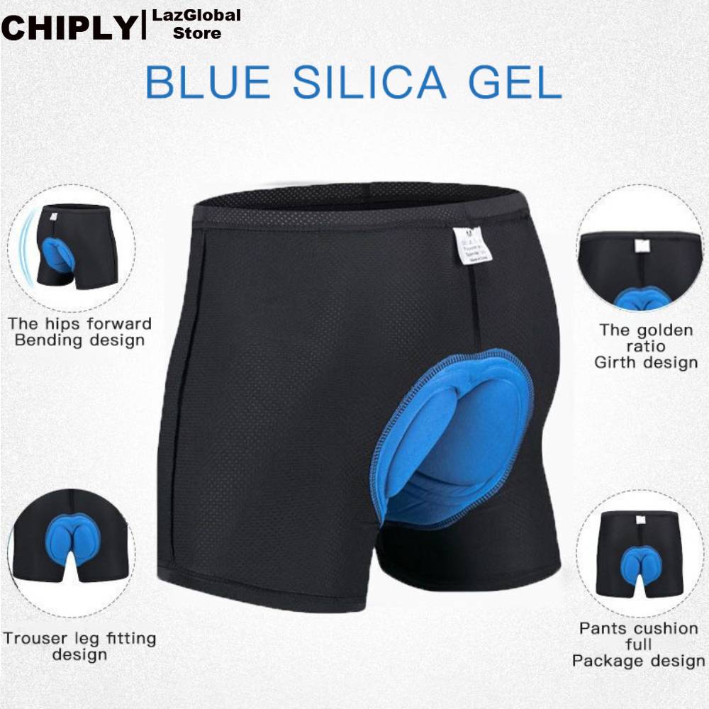 CHIPLY 1PCSจักรยานเจล3Dกันกระแทกชุดชั้นในปั่นจักรยานBreathableฟองน้ำ ...