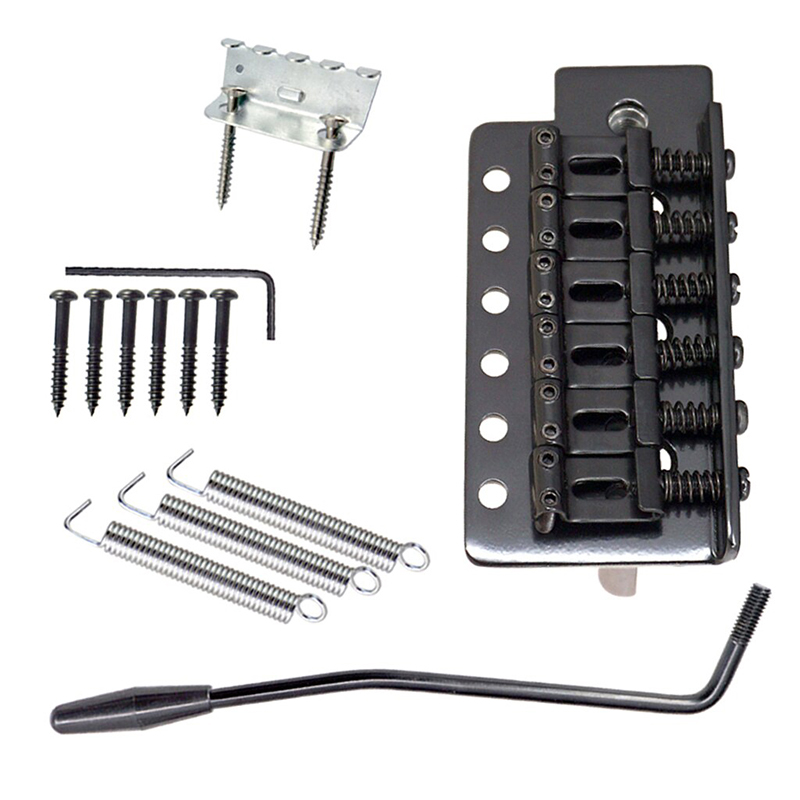 Electric Guitar Tremolo Bridge Set Black Silver for Fender Strat Squier ...