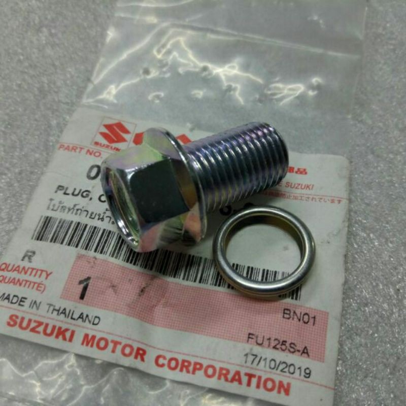 fast ship- Genuine Suzuki Oil Drain Plug and washer for Raider 150(carb ...