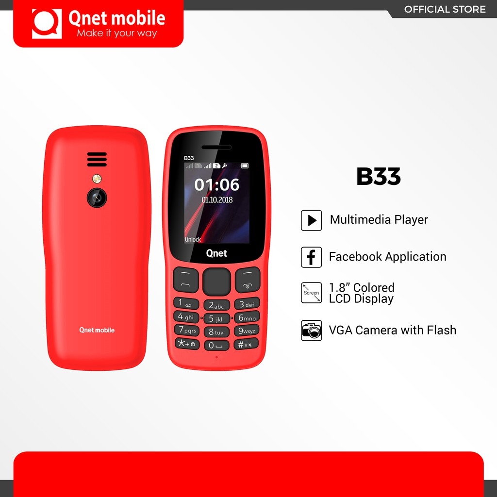 QNET Mobile B33 Basic Phone Model | Lazada PH
