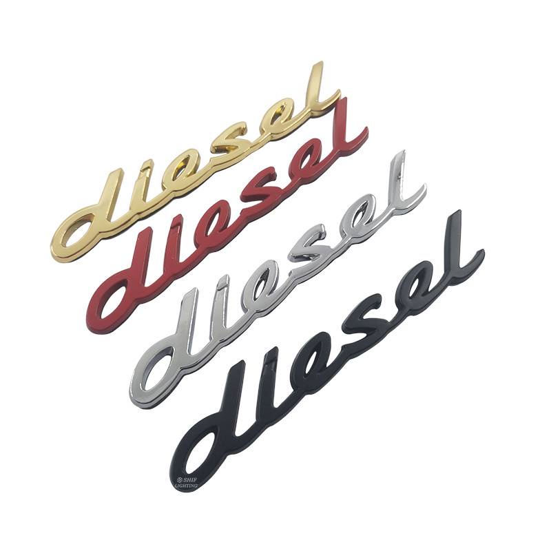 High quality 1 x Metal Diesel Car Auto Emblem Rear Trunk Lid Badge ...