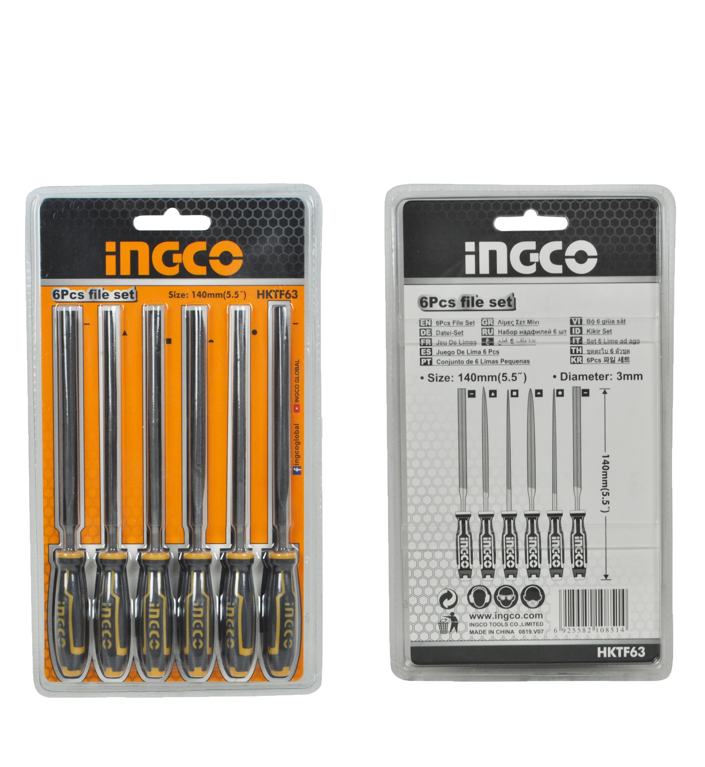 INGCO Original 6pcs File Set 140mm (5.5") HKTF63 •OSOS• | Lazada PH