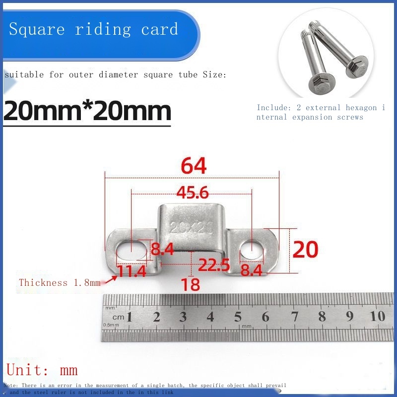 More 304 Stainless Steel Square Clamp Hoop Chi-Square Tube Ride Marca ...