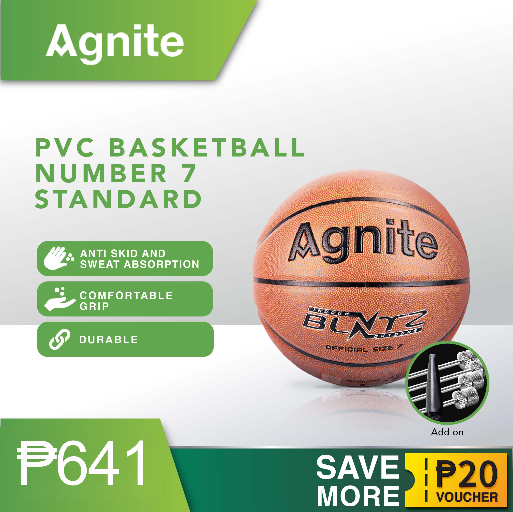 AGNITE by Deli PVC Basketball Ball Size 7 Original Basketball Ball For ...