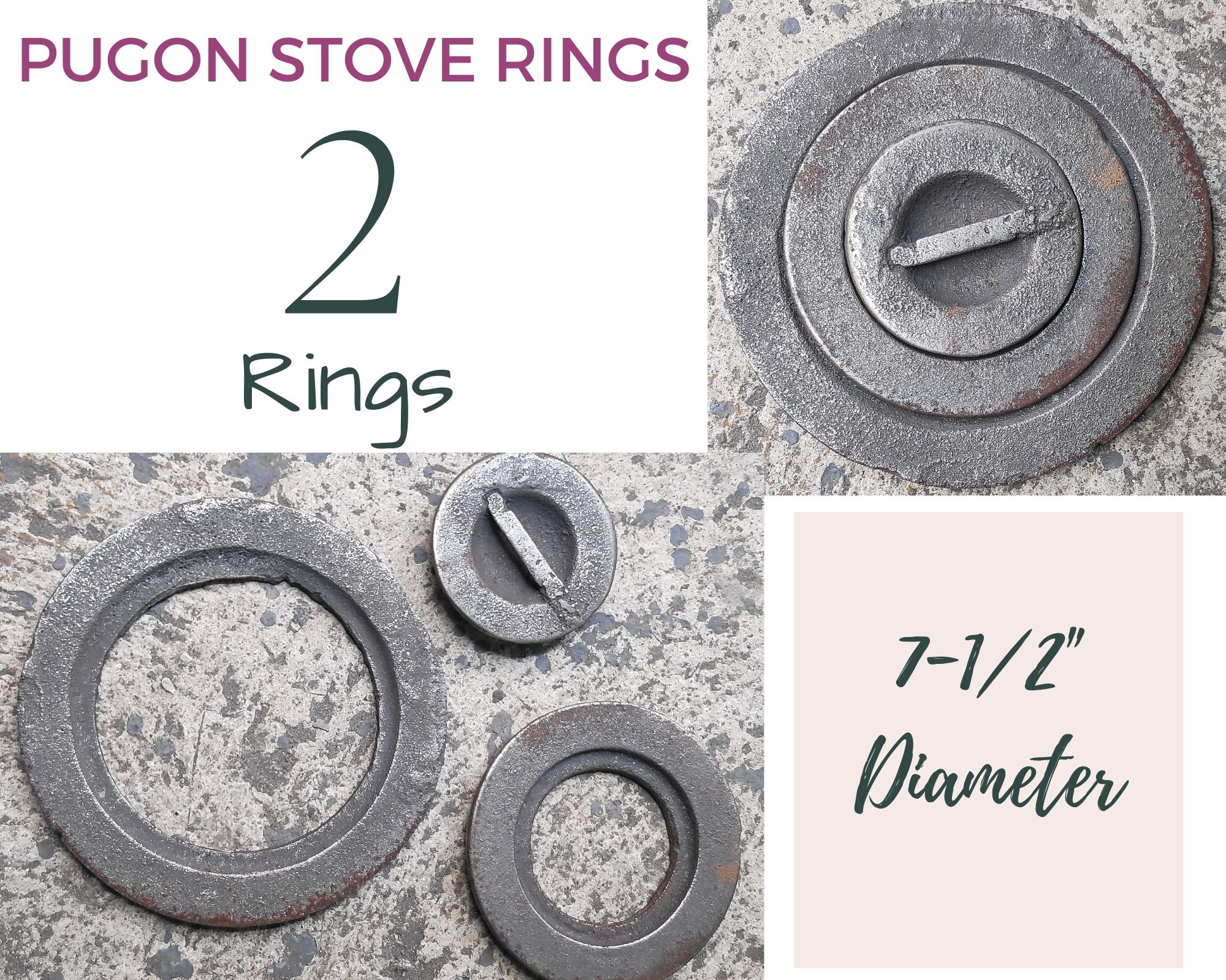Pugon Stove Ring Only ️ Cast Iron ️ Pundido ️ Sizes: 7 rings ️ 4 rings ...