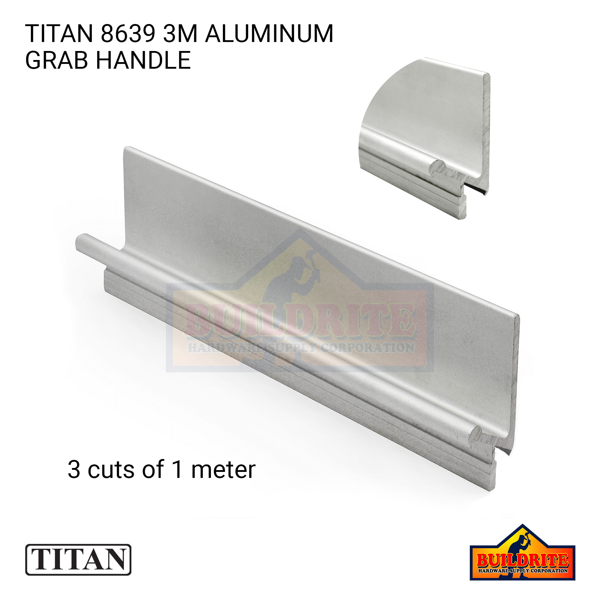 TITAN 8639 3 Meters Aluminum Grab Handle | Lazada PH