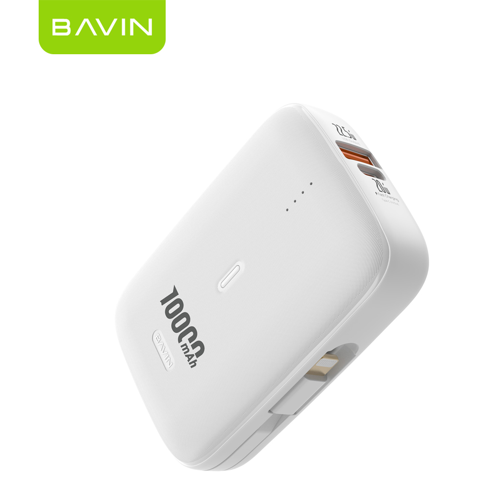 BAVIN PC1090 10000mAh Mini Powerbank 22.5W USB + 20W USB-C In & Out w/ Bidirectional Charging ...