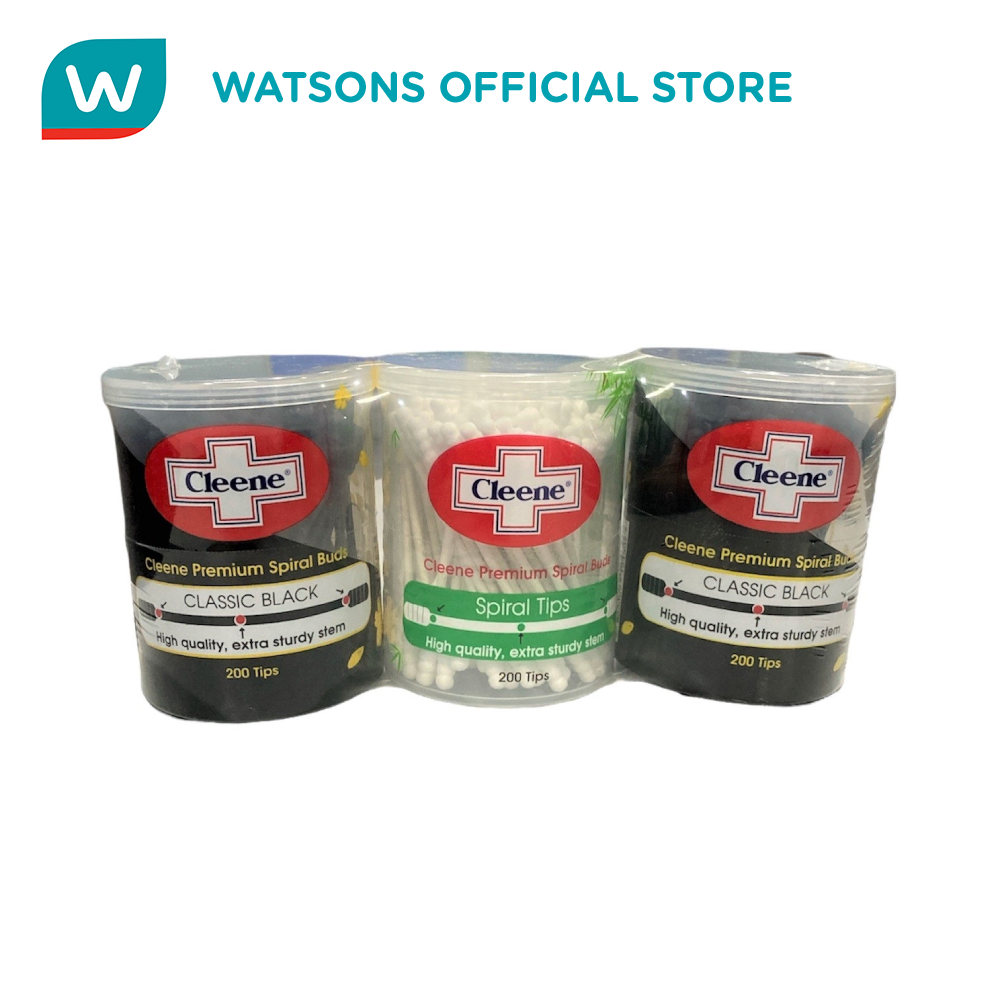 CLEENE Premium Buds Spiral 200s x 3 packs | Lazada PH