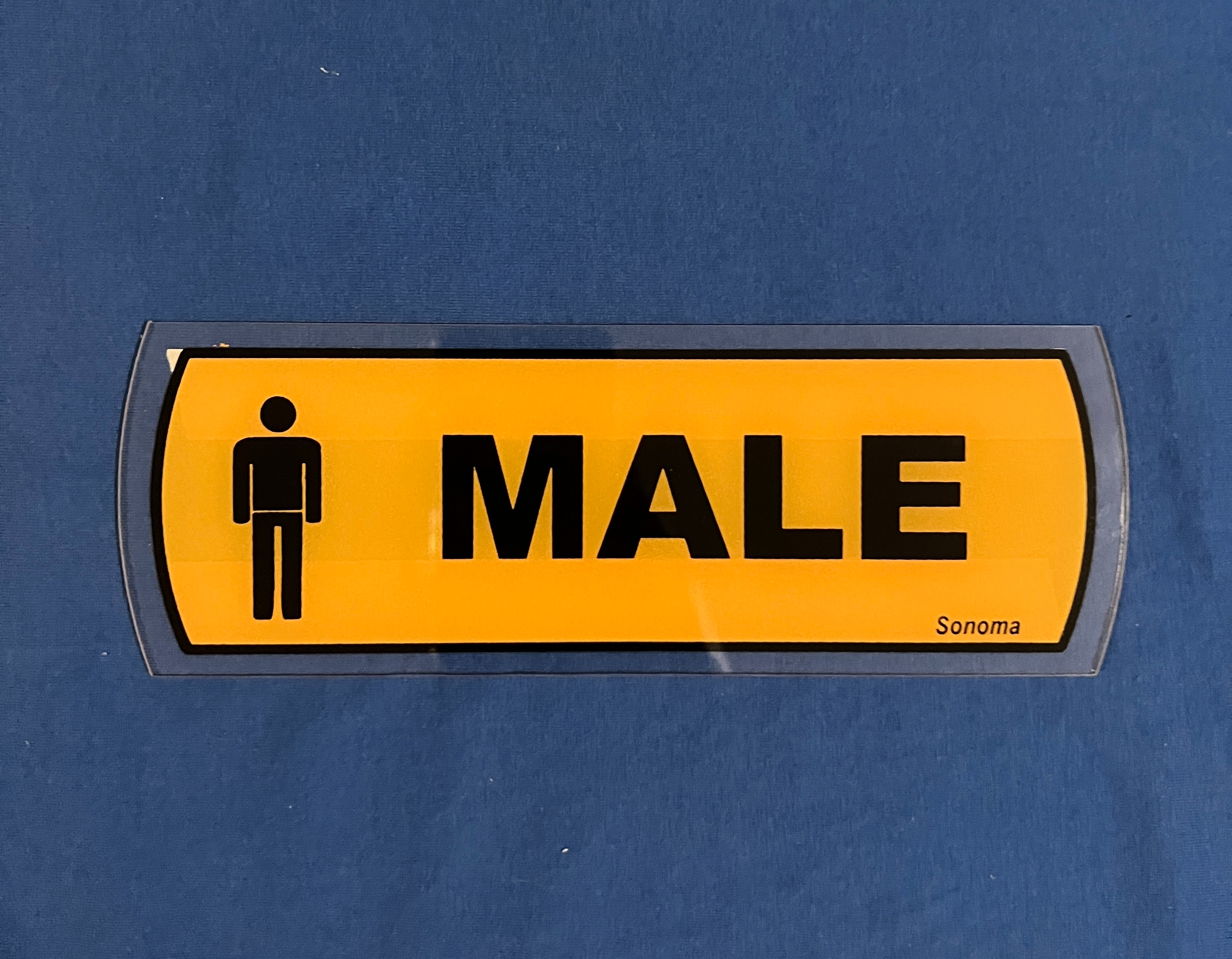 A-Mart Acrylic Signages 3" x 8" inches Male Signage Sign | Lazada PH