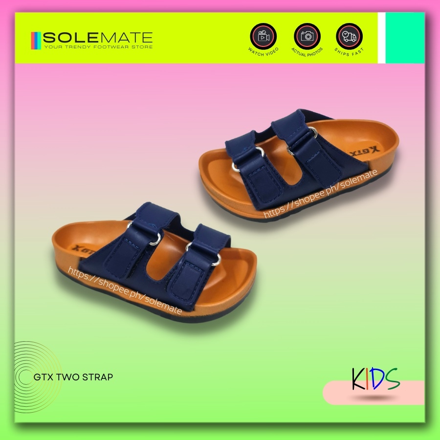 【SOLEMATE 30-35】GTX TWO STRAP SLIPPERS SANDALS | Lazada PH