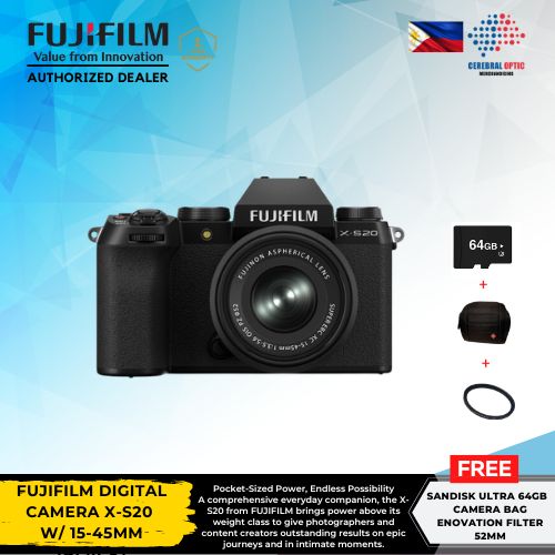 FUJIFILM DIGITAL CAMERA X-S20 (BLACK) /3.0" 1.84m-Dot Vari-Angle / 6.2K at 30 fps, 4K at 60 fps ...