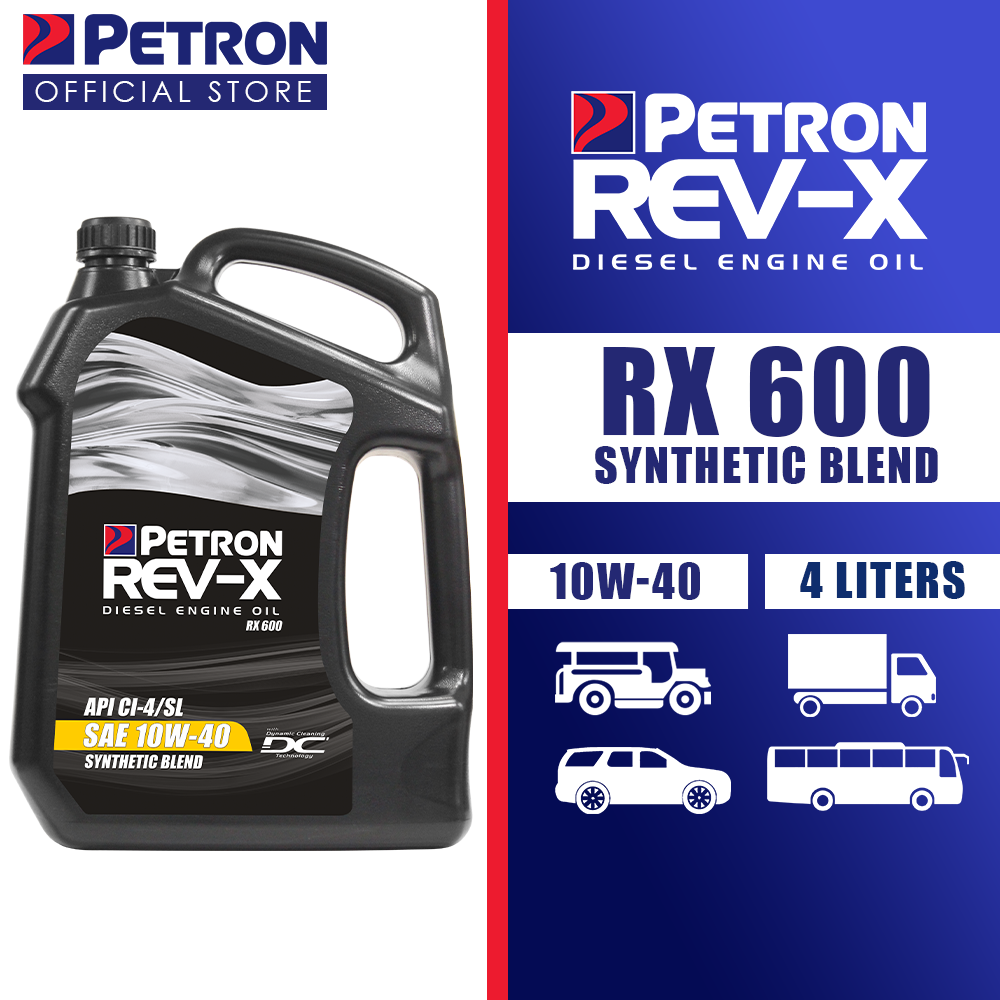 PETRON REV-X RX 600 SYNTHETIC BLEND DIESEL ENGINE OIL SAE 10W-40 (4 ...