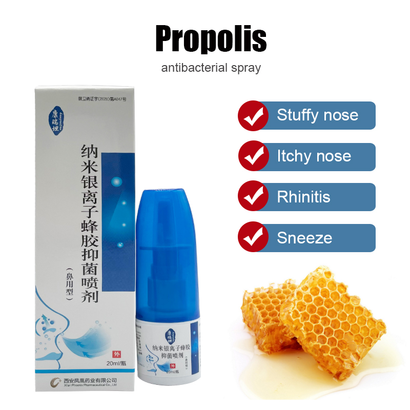 Nano Silver Ion Propolis Antibacterial Spray Cure Rhinitis Sinusitis ...