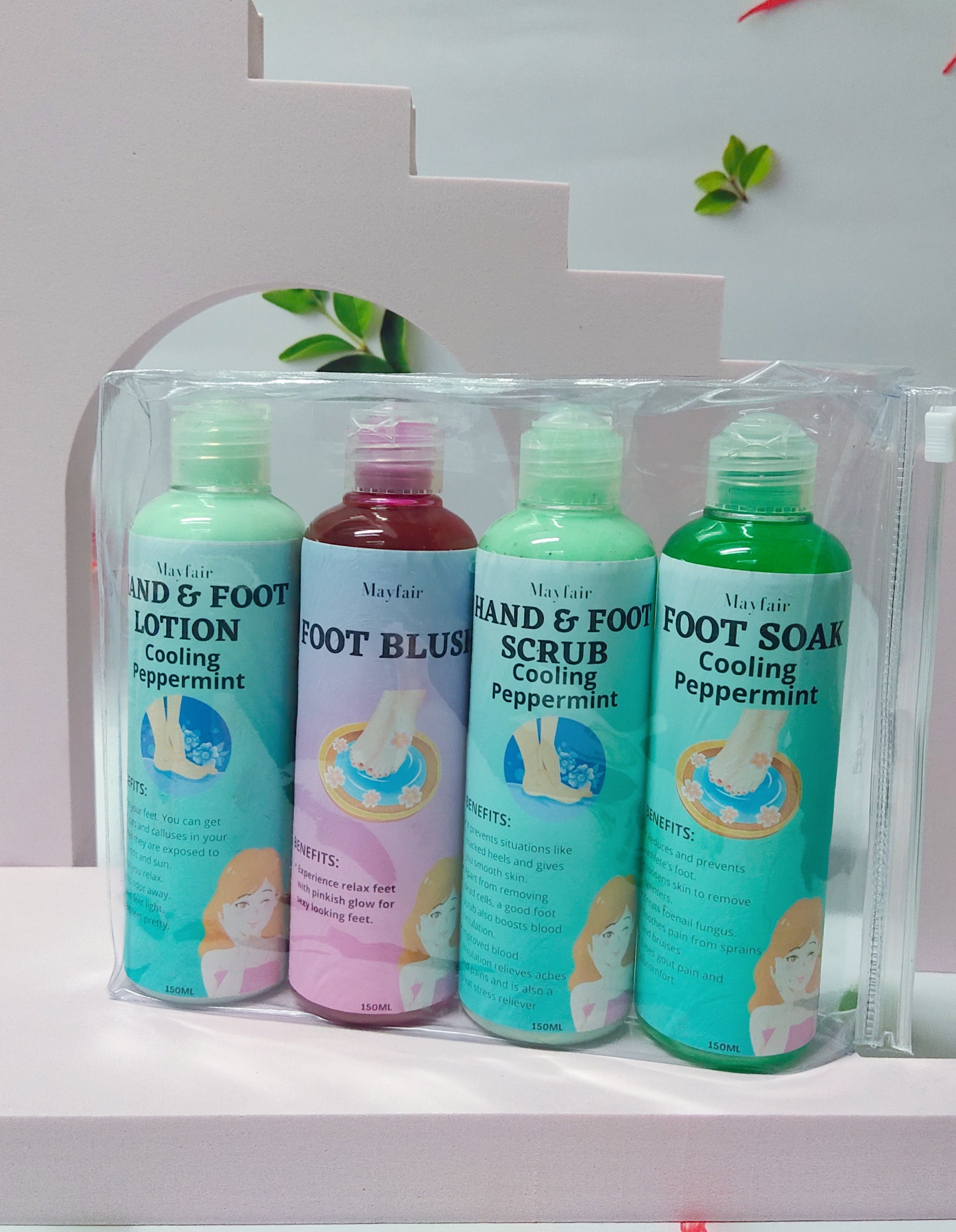 Mayfair Foot Care Spa Kit w/FREE Footfile (foot soak,foot scrub,hand ...