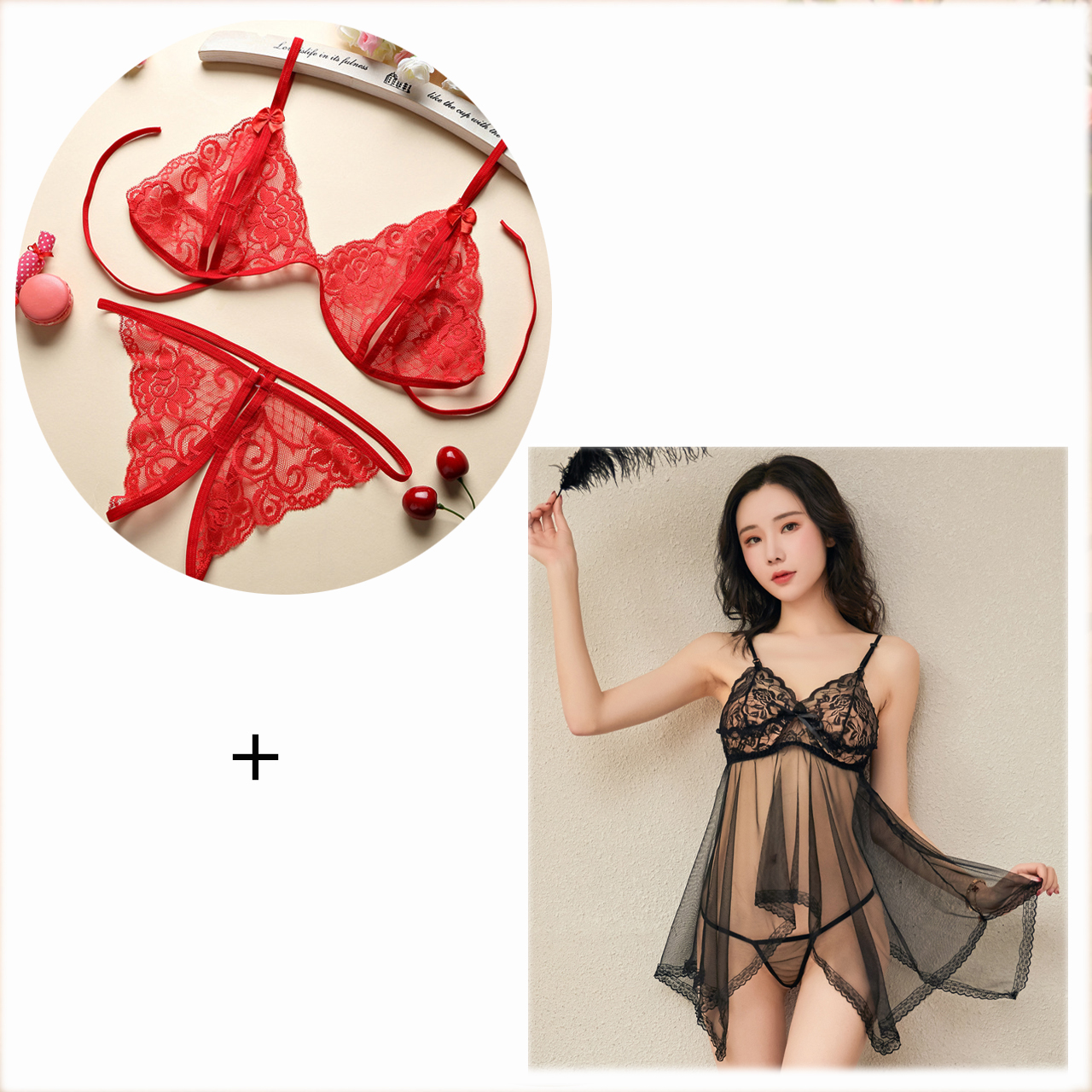Sexy Lingerie Seksing Pantulog Sexy Nightdress Condoms Lubricant Suit