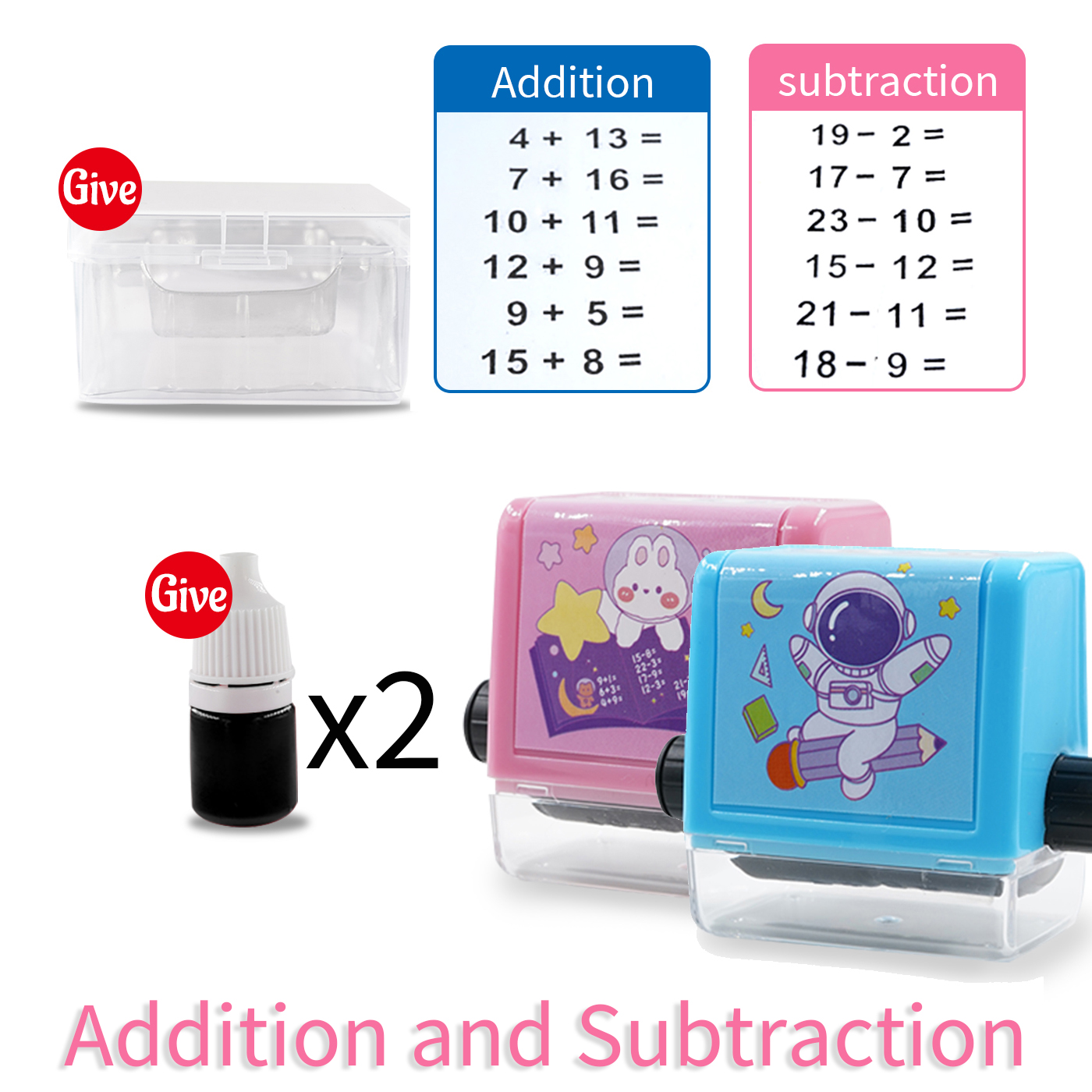 Number Rolling Stamp Math Practice Number Rolling Stamp Addition And ...