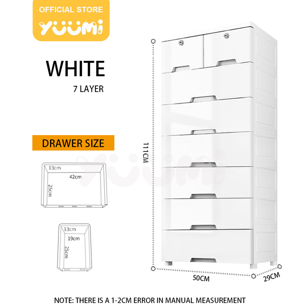Panda Picks 3 4 5 6 7 Layer Drawer Cabinet with lock megabox Wardrobe ...