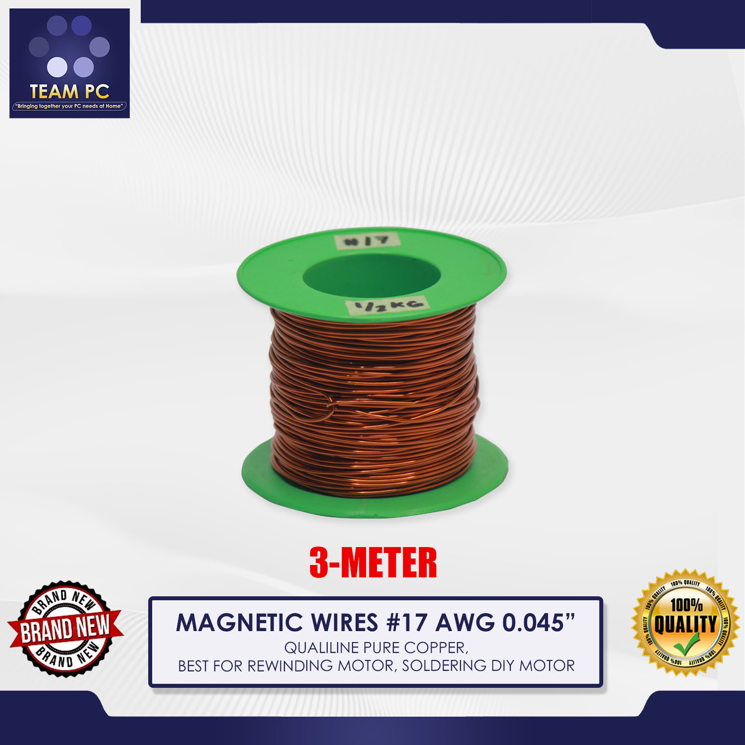 MAGNETIC WIRES #17 AWG 0.045", QUALILINE PURE COPPER, BEST FOR ...