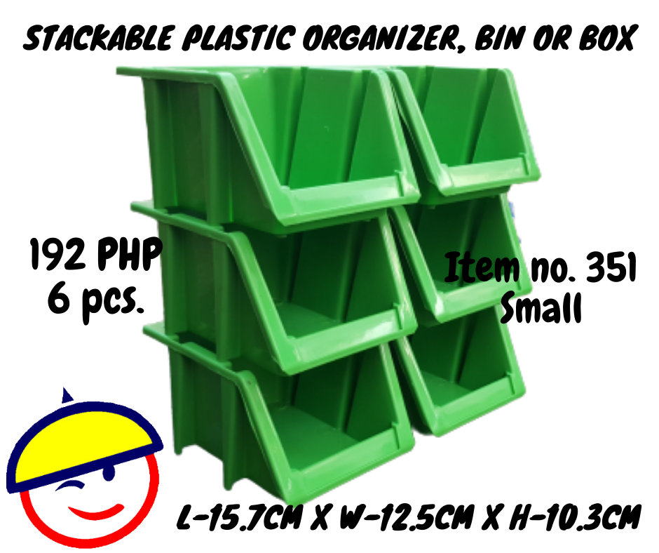 Small stackable plastic organizer, bin or box (6pcs.) | Lazada PH