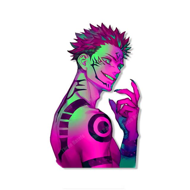 A979 Anime jujutsu Kaisen Sukuna Peeker Cool Removed Colorful Car ...