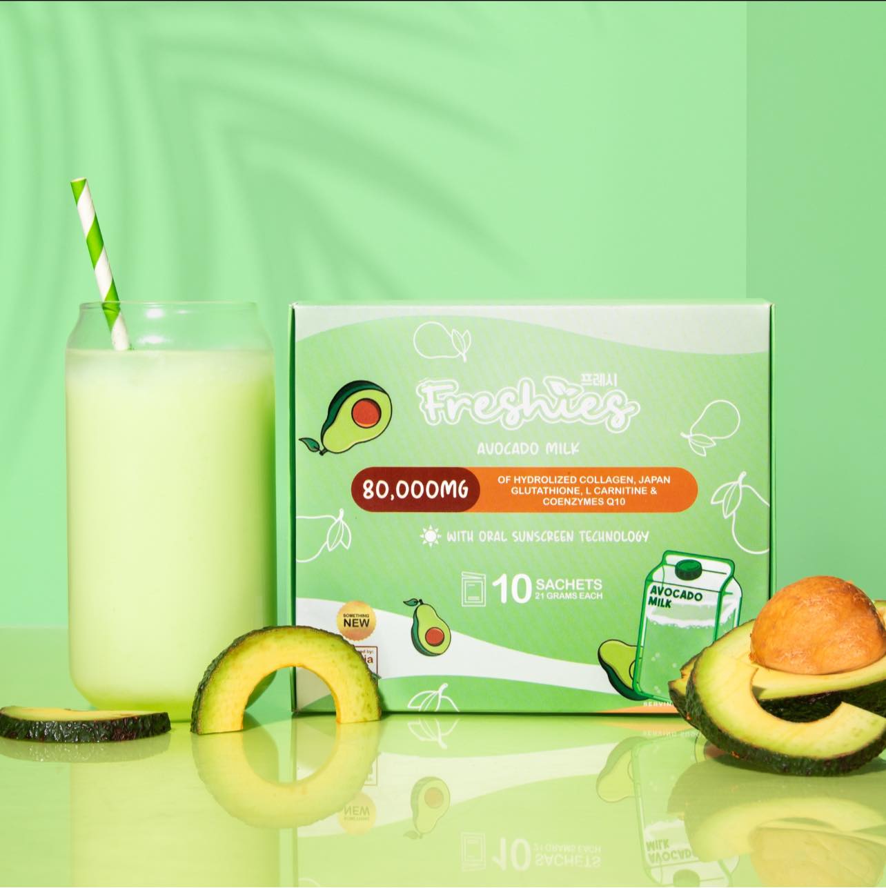 20 Sachets Freshies MELON Milk Collagen Drink by Juju Glow