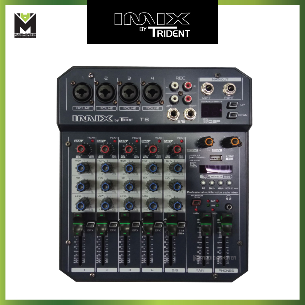 IMIX T6 6 Channel Mixer with DSP Effect | Lazada PH