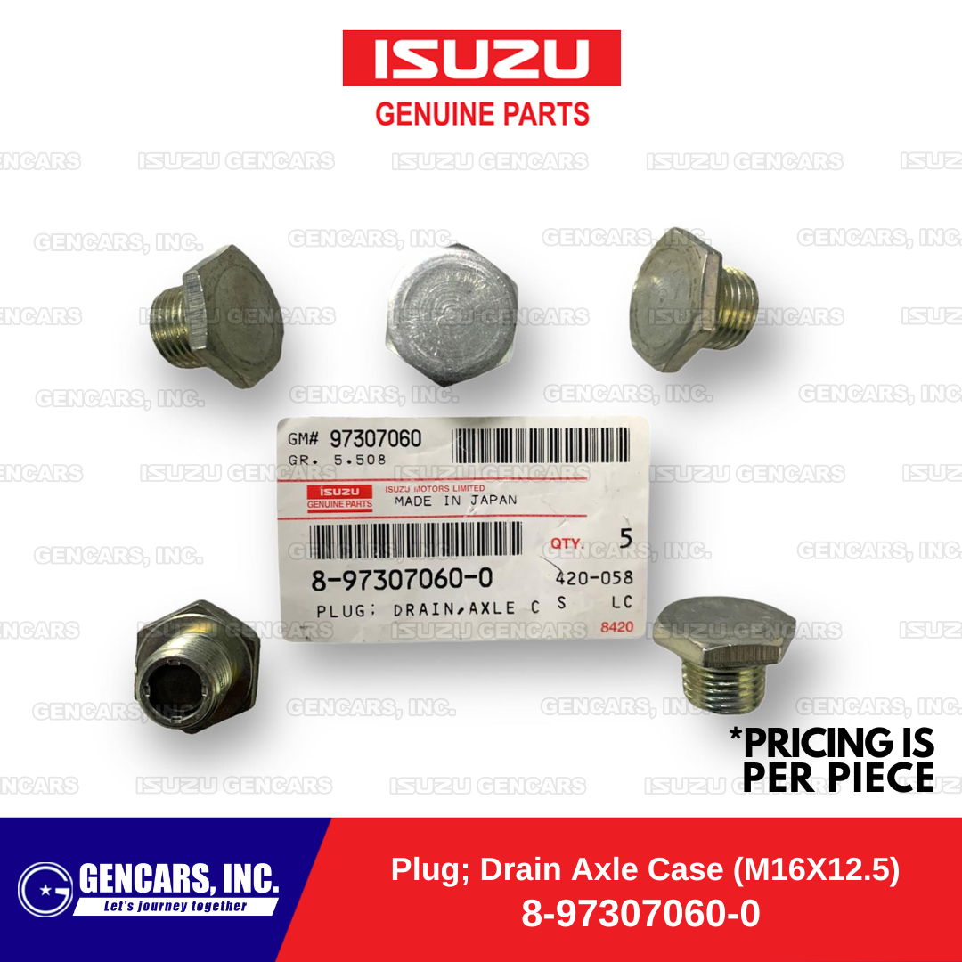 Isuzu Drain Axle Case Plug for Alterra, Crosswind, D-MAX, mu-X (8 ...