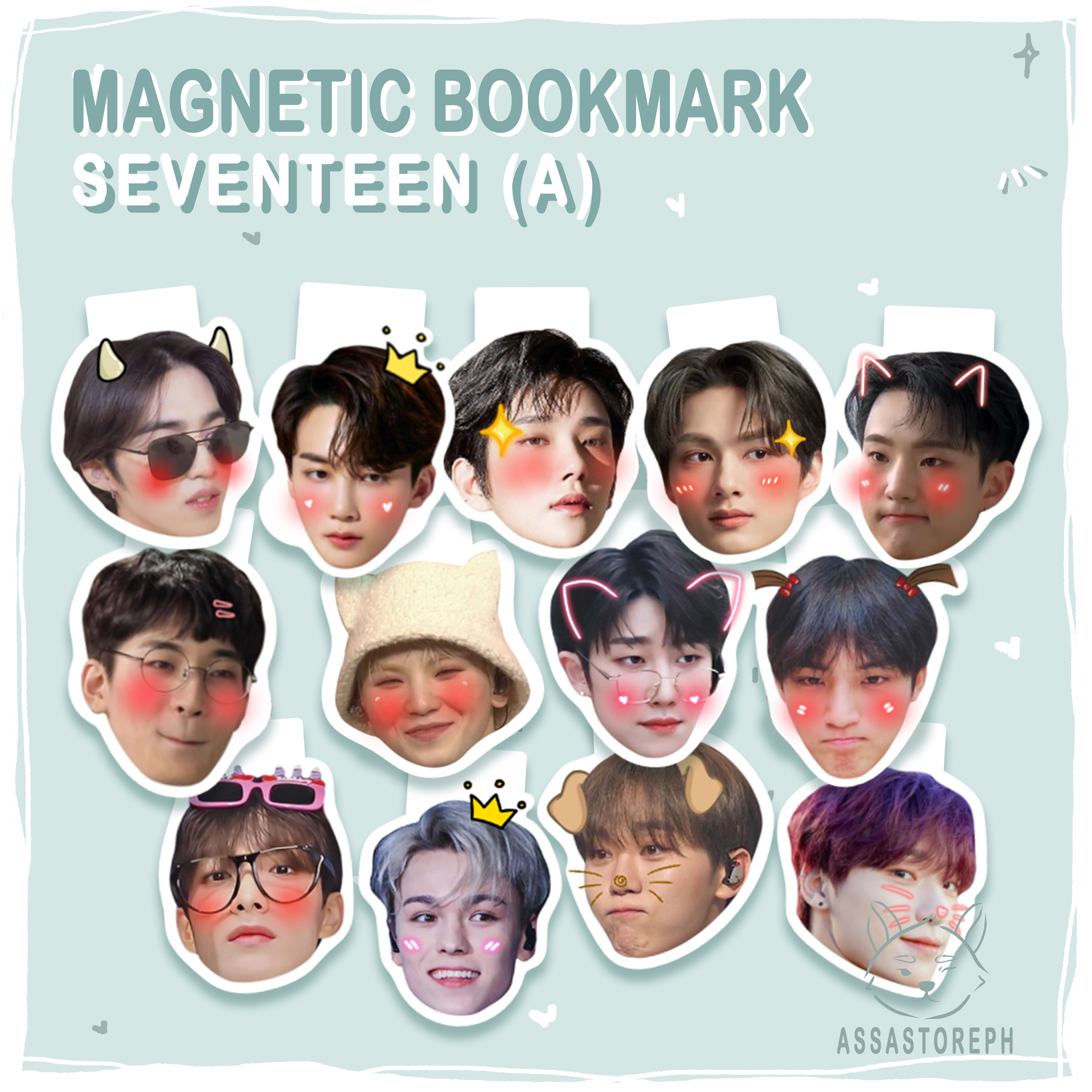SEVENTEEN Cute Kpop Magnetic Bookmark | Assastoreph | Lazada PH