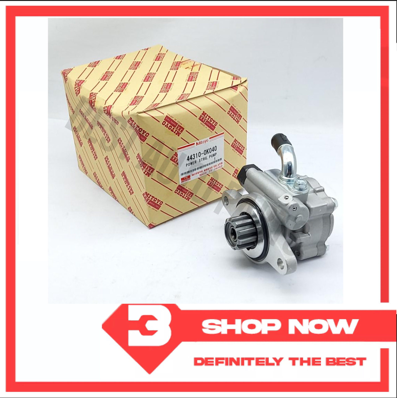 KS Mitoyo Power Steering Pump for Toyota Fortuner 2.5 2KD engine 2005 ...