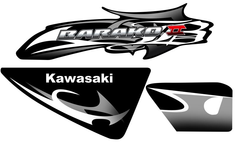 Kawasaki Barako Decals Set with Cowling | Lazada PH