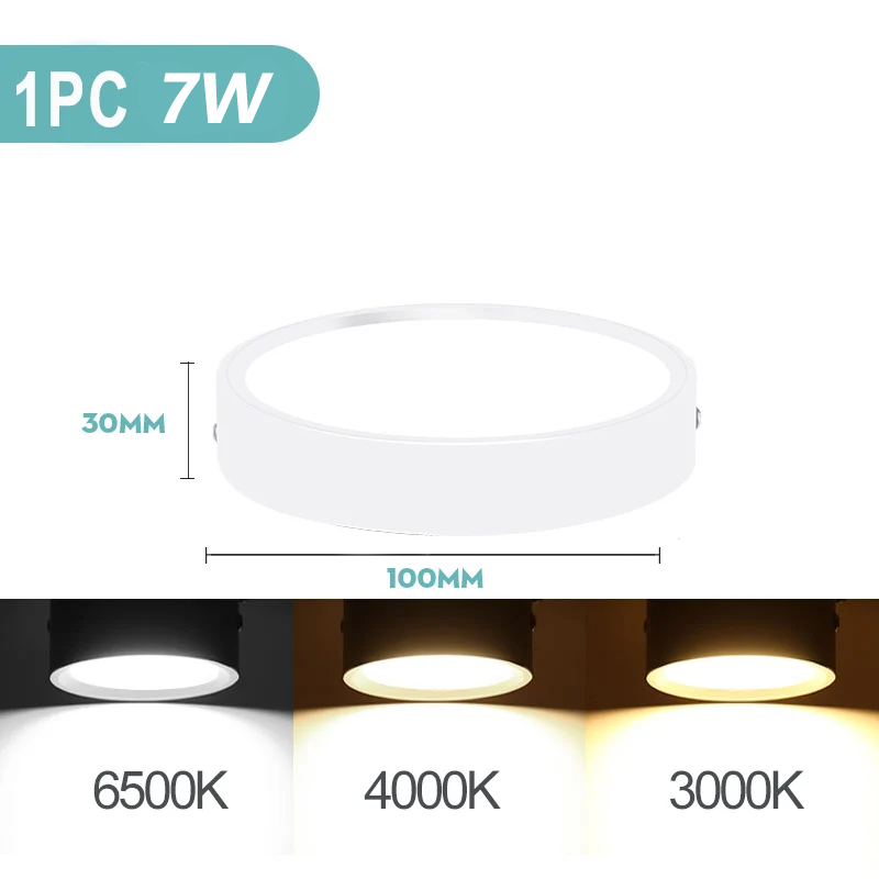 LED Surface Mounted Tube Light Without Opening Hole Circular Ceiling ...