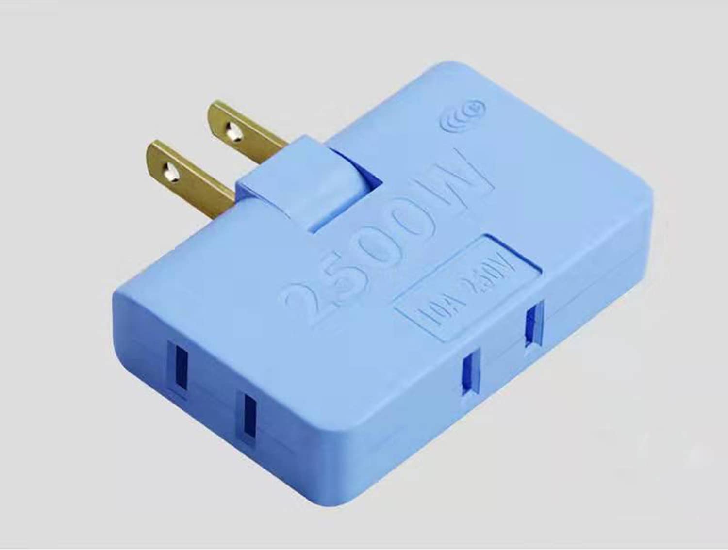 2500W Foldable 3 in 1 Extension Plug Adapter Rotatable Socket Converter ...