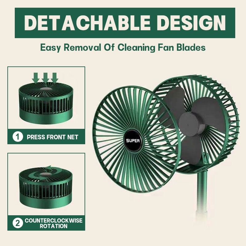 New 2023 portable fan mini usb electric rechargeable desk small akari 6 ...