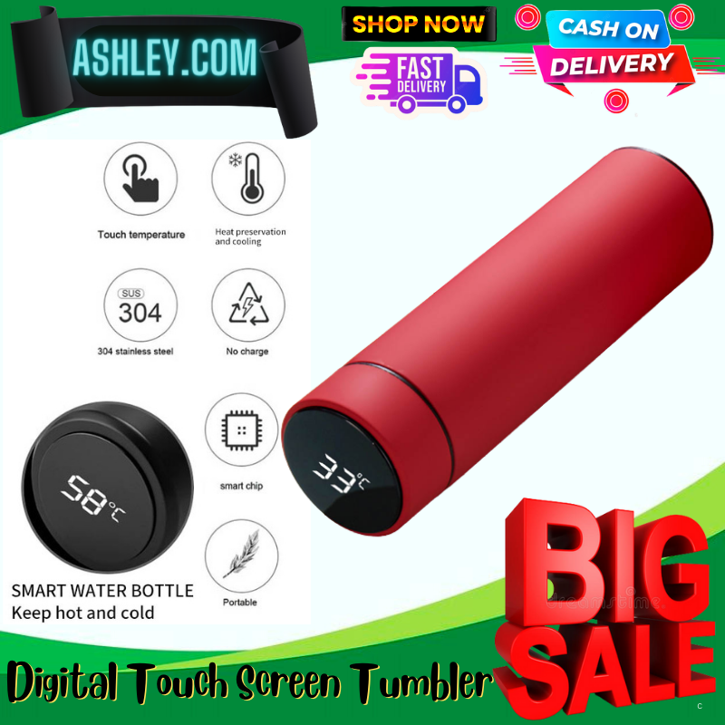 Stainless Steel Insulated Tumbler with LED Temperature Display 500ml ...