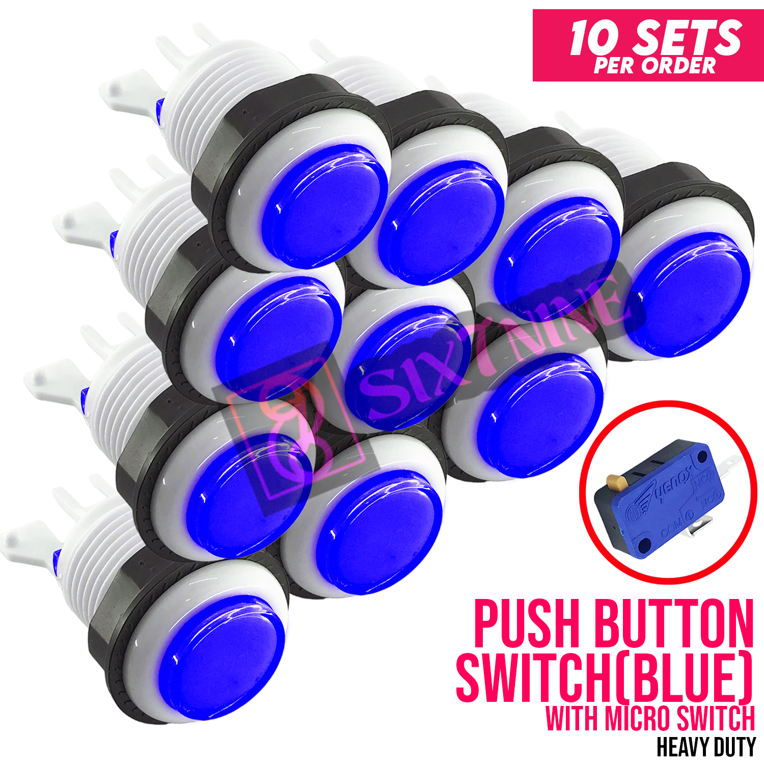 【10 SETS】 Push Button With Micro Switch For Videoke Set/Karaoke/Pisonet ...
