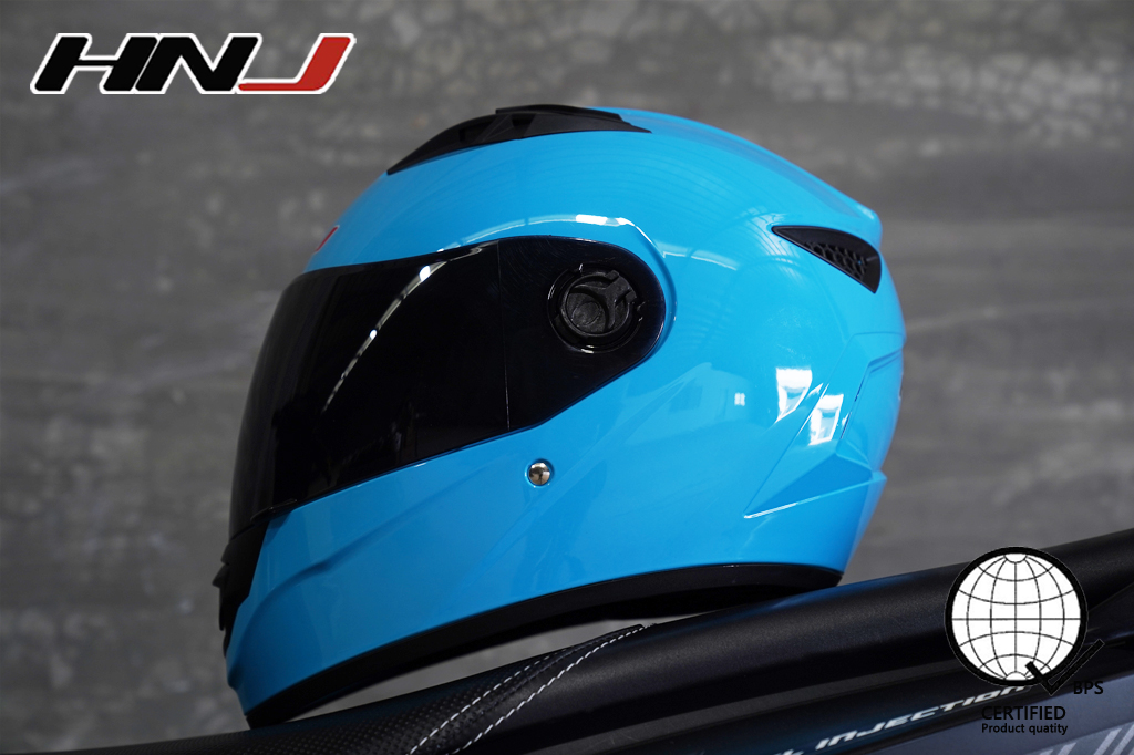 HNJ 855 PLAIN helmet motorcycle full face Man Single Visor helmet Woman ...