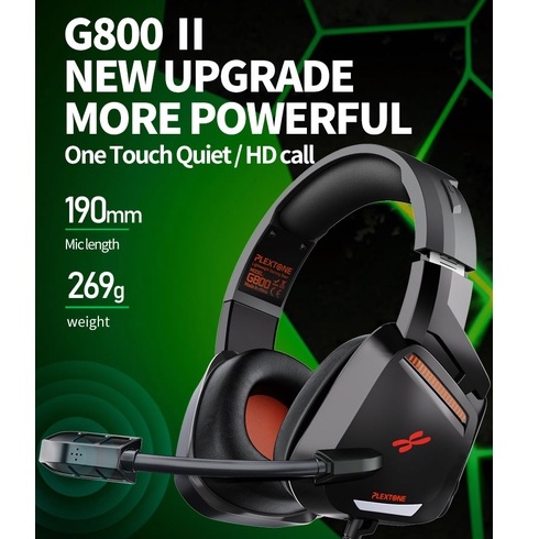 Plextone G800 V2 Gaming Headset With Mic and Headset Stand Extra Bass ...