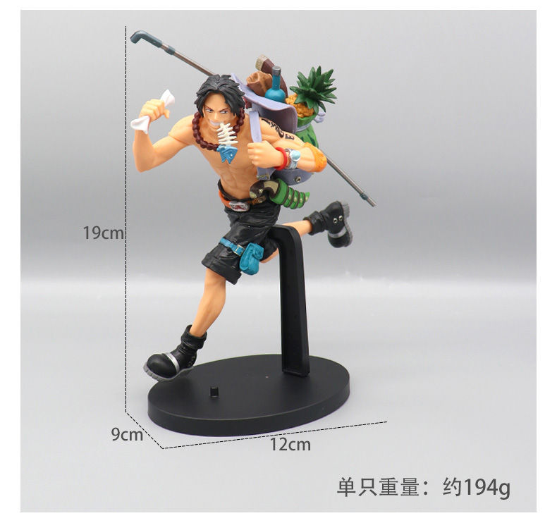 19.5cm One Piece figure raise the flag luffy，ace，sabo Backpack Anime ...
