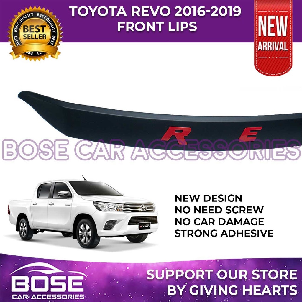 Car Bonnet Guard for Toyota Hilux Revo / Conquest 2016 - 2019 Hood Lip ...