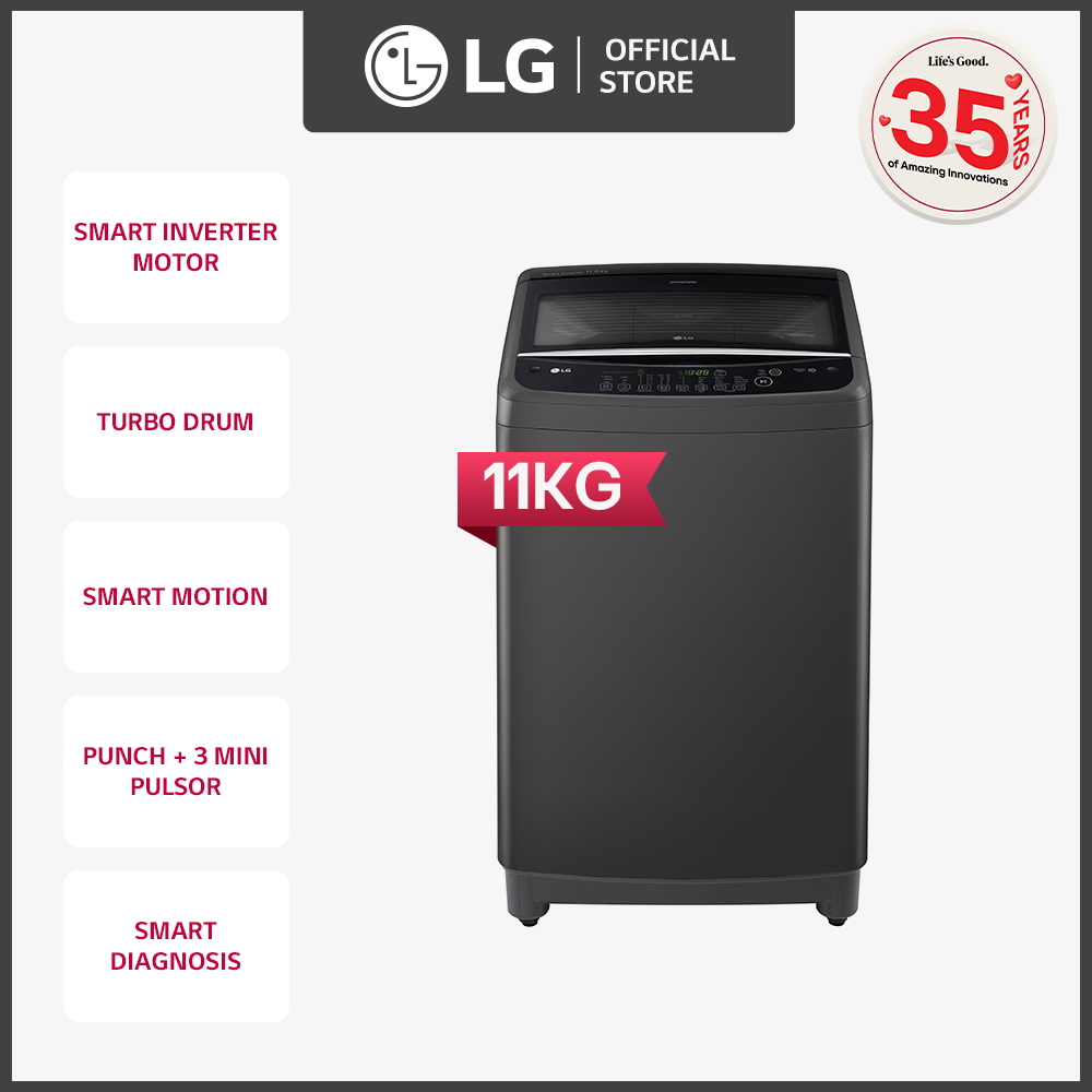 LG Washing Machine Top Load Smart Inverter 11.0kg Wash Capacity ...