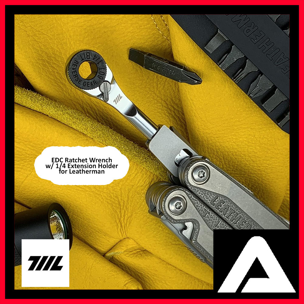 711L EDC Ratchet Wrench for Multi Tools ¼” Hex Bit - for Leatherman ...