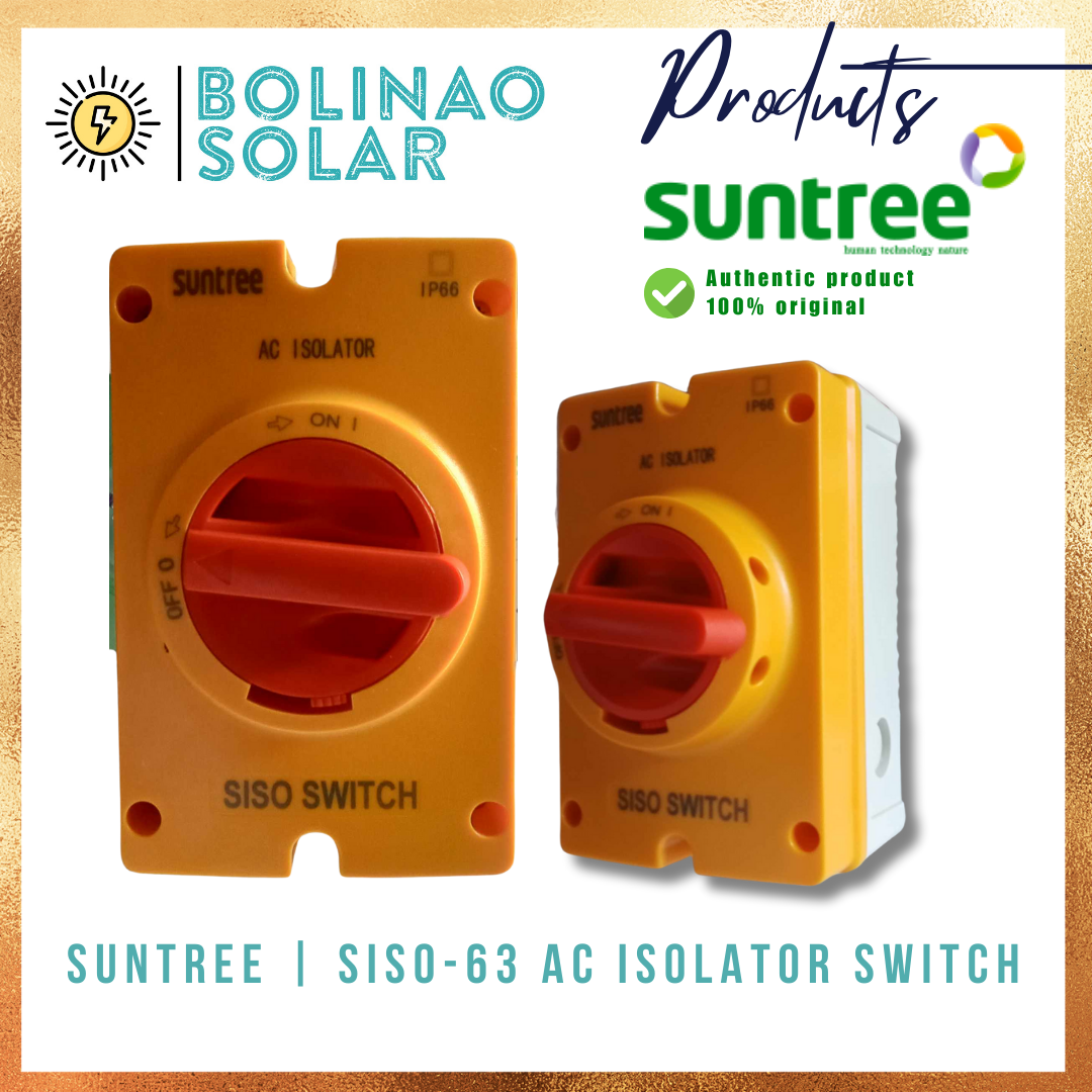 SUNTREE | SISO-63 4P 415V AC ISOLATOR SWITCH 10A/20A/25A/32A/63A | Lazada PH