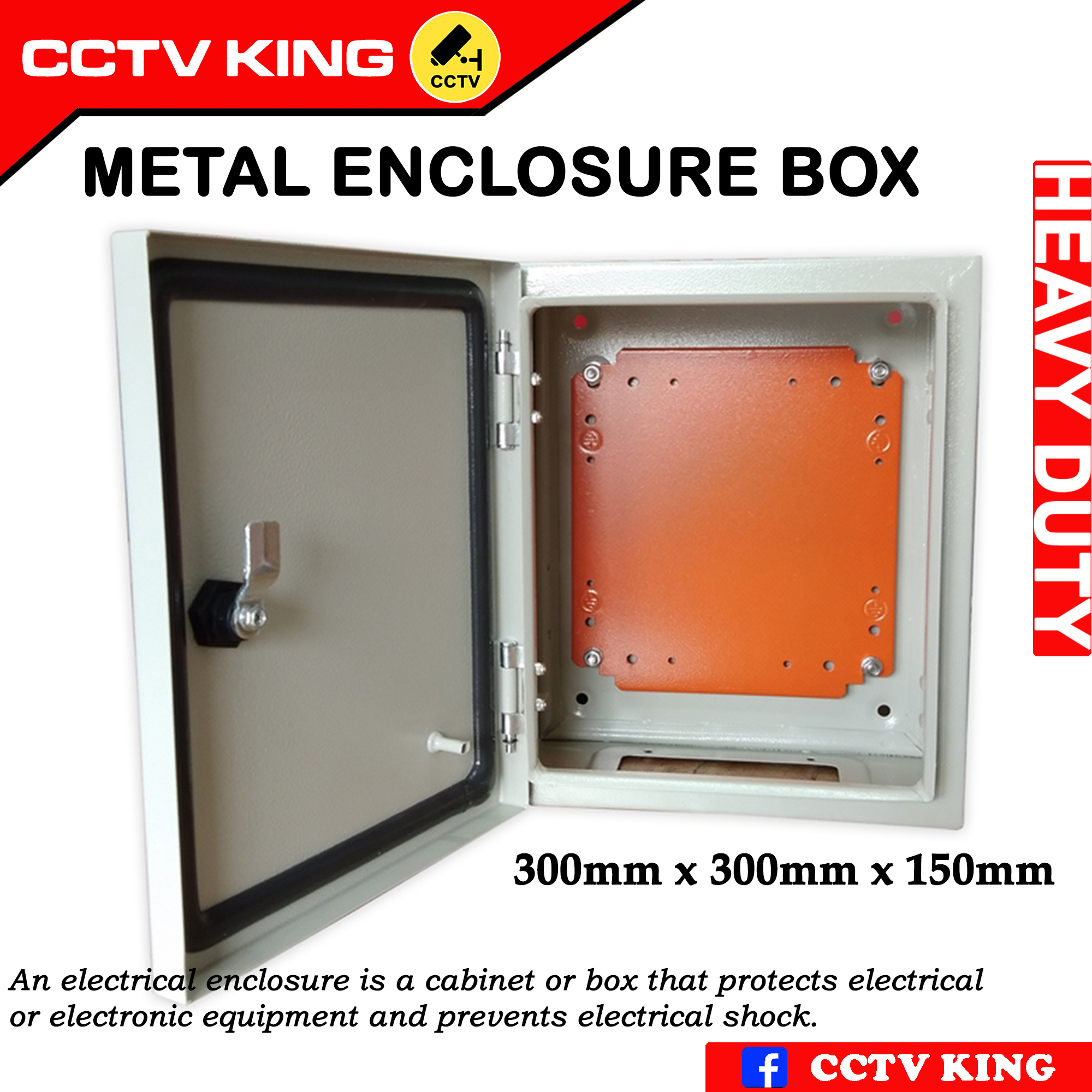Metal Enclosure Box 300x300x150mm, Metal enclosure panel, Metal case ...