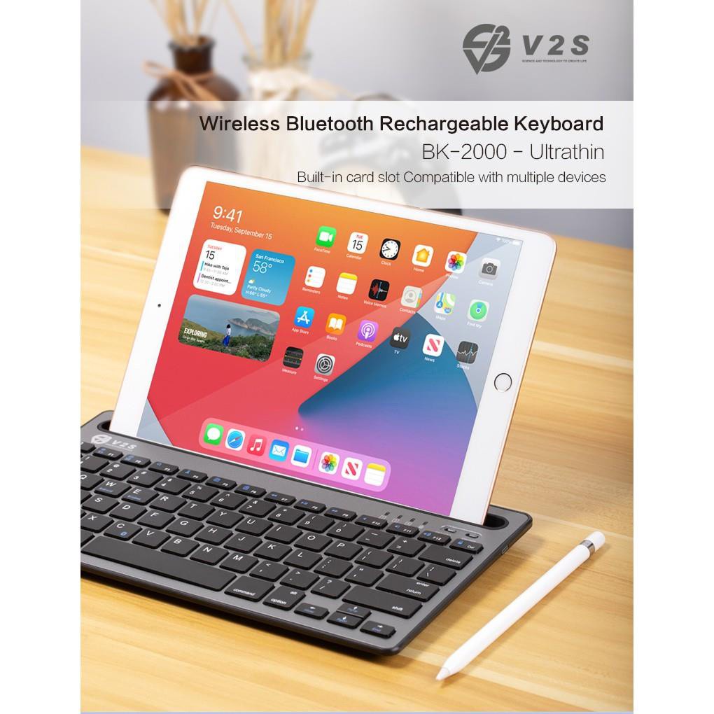 V2S BK2000 Universal Bluetooth Keyboard iPad Tablet Wireless Keyboard ...