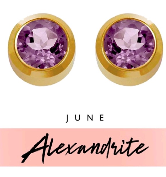 Original Baby Safe Caflon Stud Earrings Round Gold Birthstone ...
