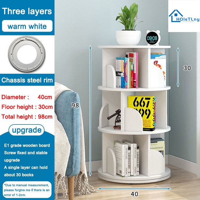 3/5/6layer Rotating Book Shelf Organizer Childrens Picture Book Stand ...