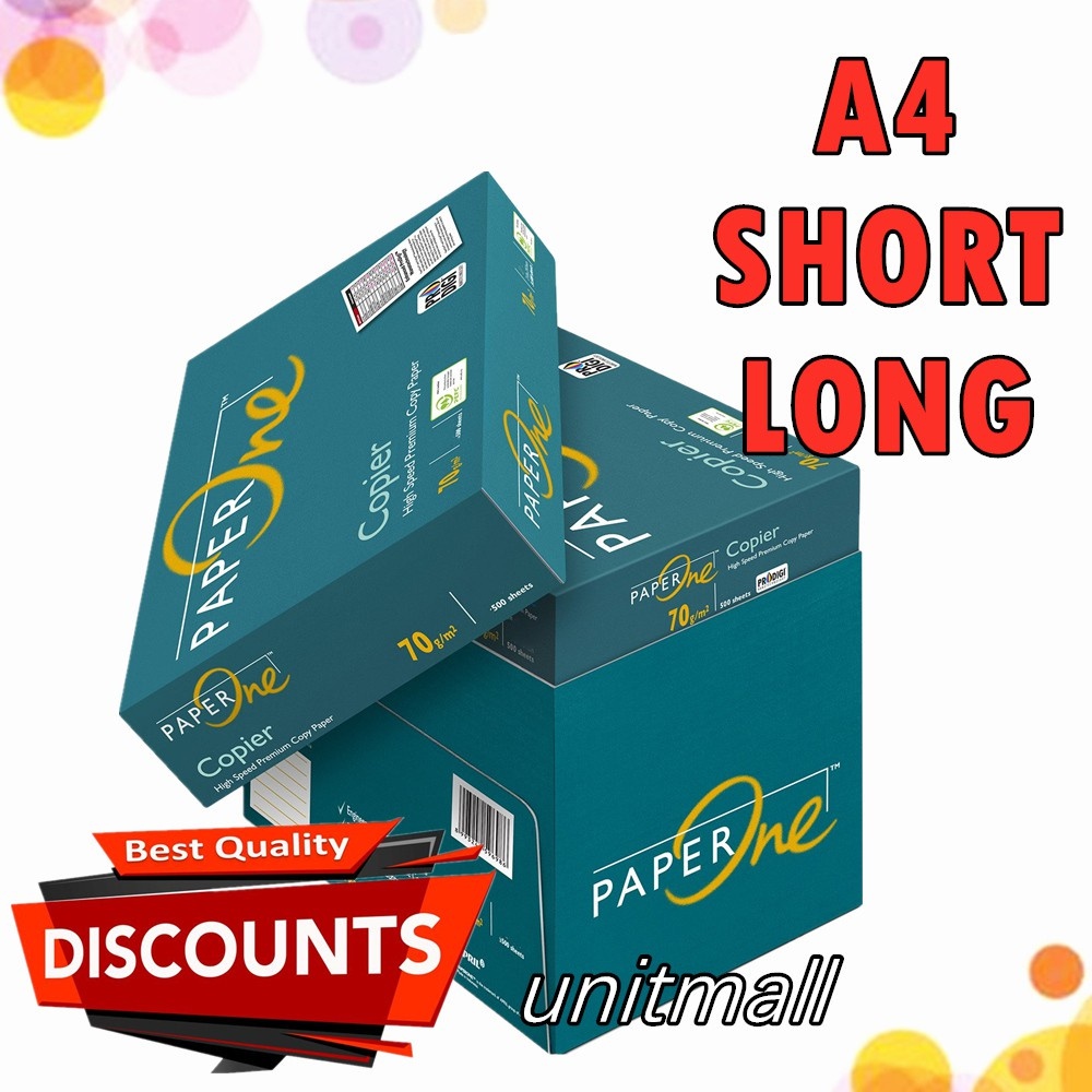 Vintina Paper One Bond Paper Sub.20 70gsm A4 size short size long size ...
