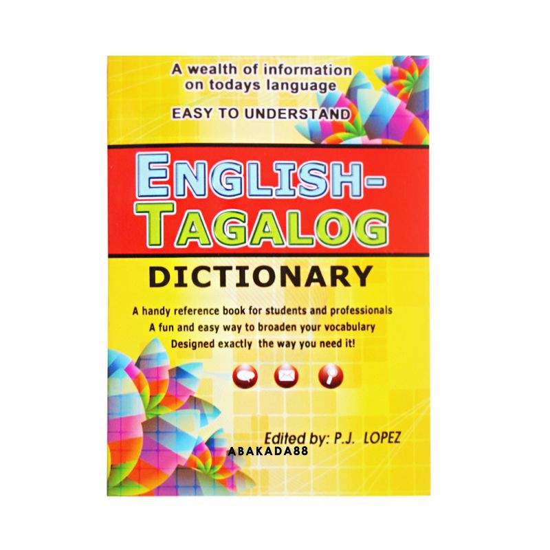 ENGLISH - TAGALOG DICTIONARY (EASY TO UNDERSTAND) | Lazada PH