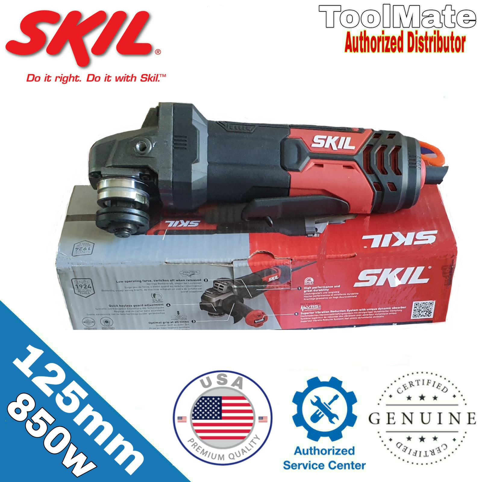Skil Angle Grinder 100mm 860w Toolless Industrial Grade USA | Lazada PH